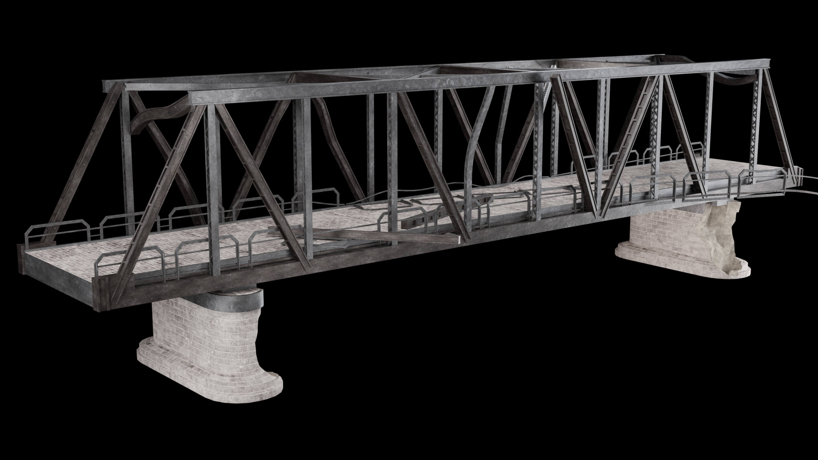 Post Apo Steel Bridge Collection - 3D Model by Enterables