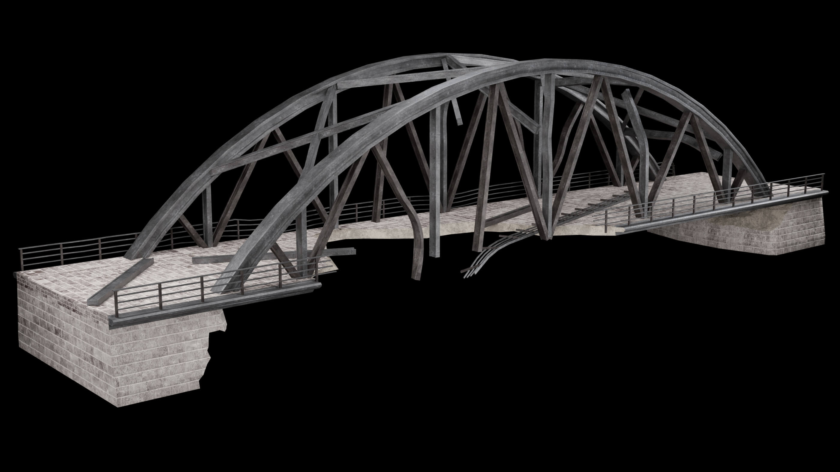 Post Apo Steel Bridge Collection - 3D Model by Enterables