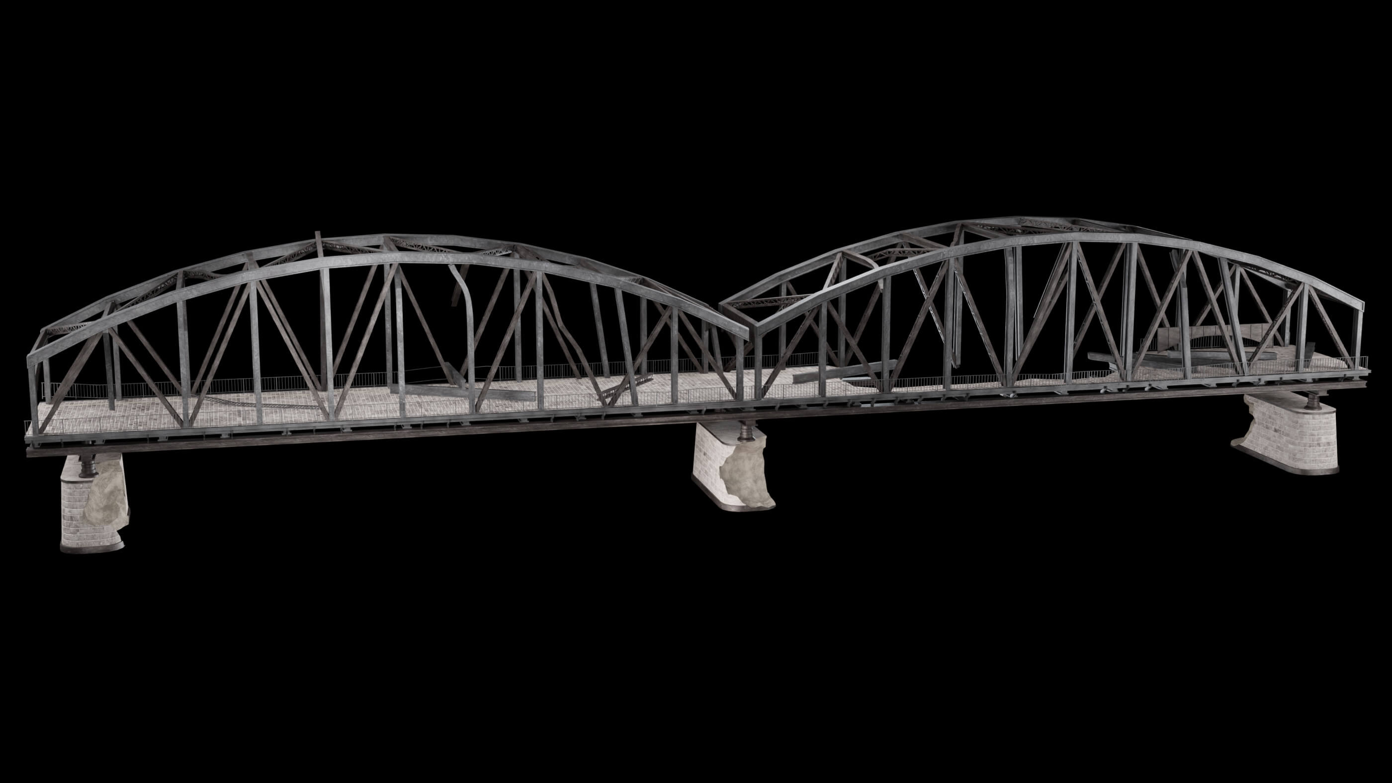Post Apo Steel Bridge Collection - 3D Model by Enterables