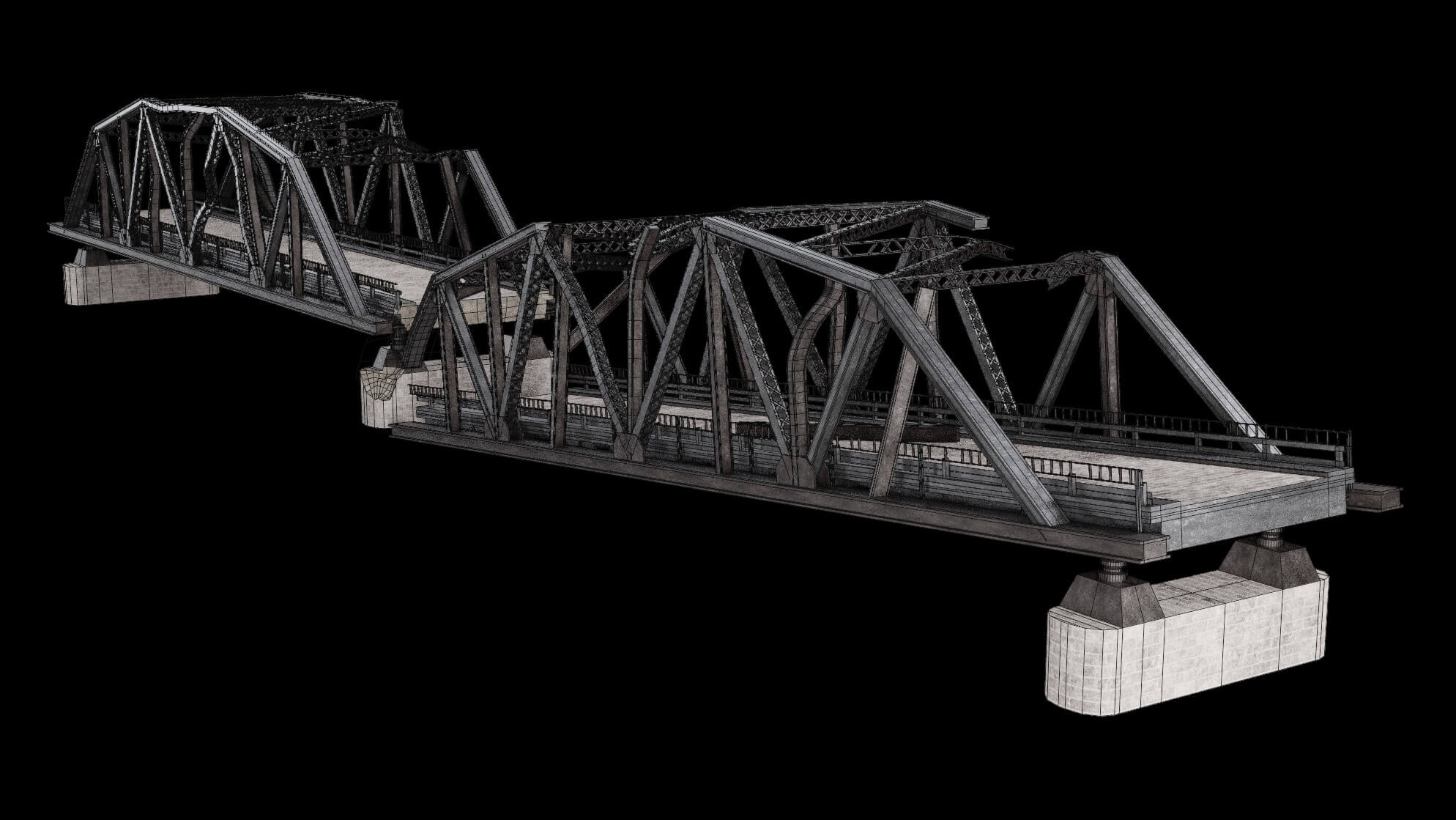 Post Apo Steel Bridge Collection - 3D Model by Enterables