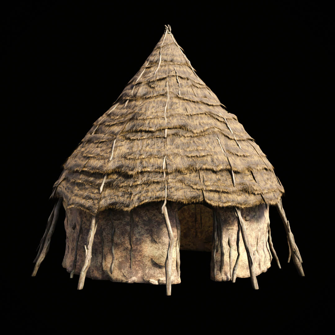Primitive African Primal Huts Shelter House Collection - 3D Model by ...