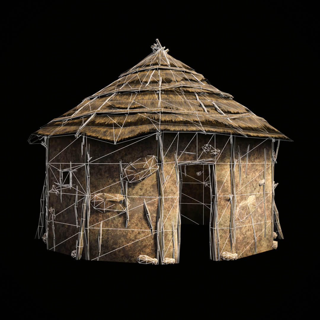 Primitive African Primal Huts Shelter House Collection - 3D Model by ...