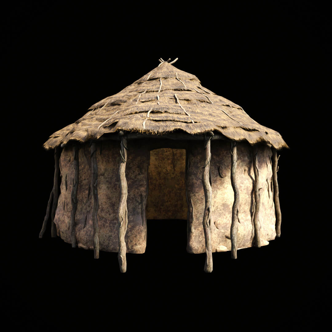 Primitive African Primal Huts Shelter House Collection - 3D Model by ...
