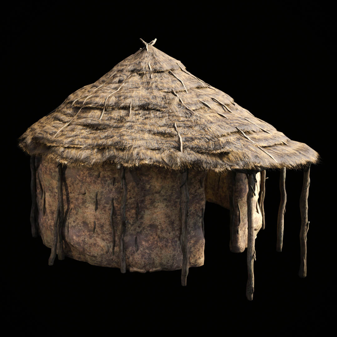 Primitive African Primal Huts Shelter House Collection - 3D Model by ...