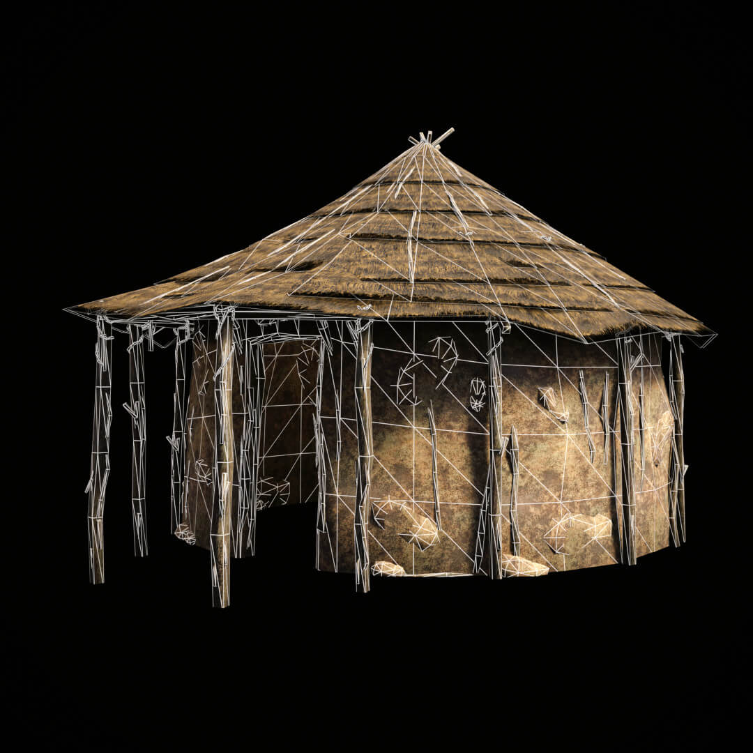Primitive African Primal Huts Shelter House Collection - 3D Model by ...