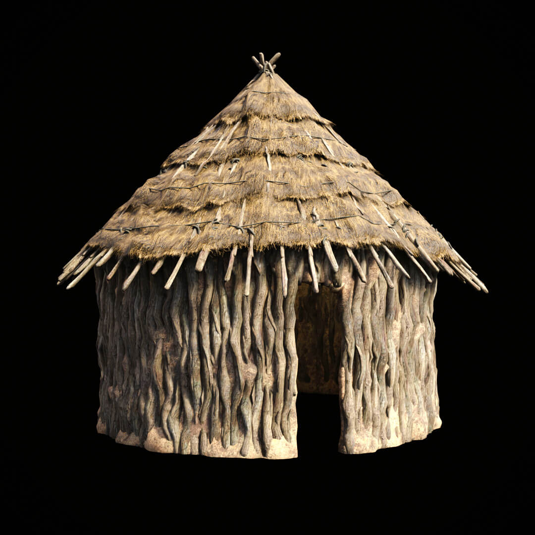 Primitive African Primal Huts Shelter House Collection - 3D Model by ...