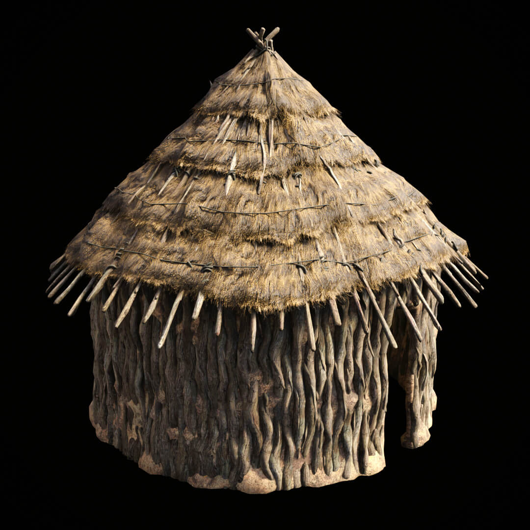 Primitive African Primal Huts Shelter House Collection - 3D Model by ...