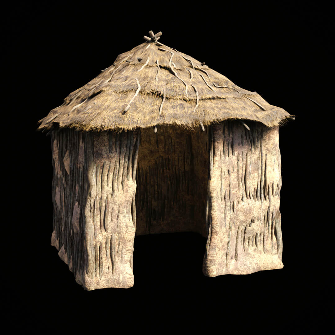 Primitive African Primal Huts Shelter House Collection - 3D Model by ...