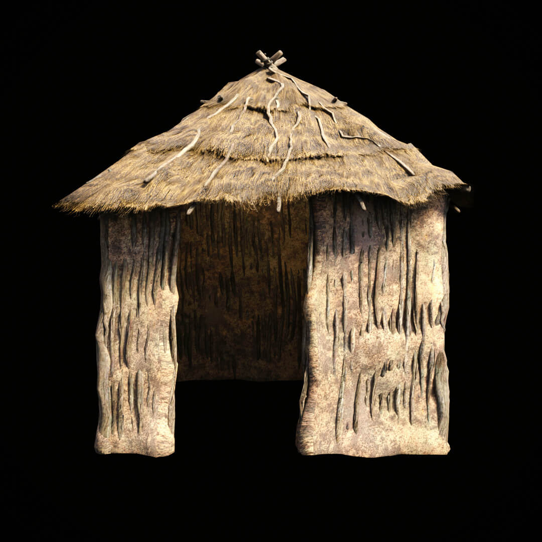 Primitive African Primal Huts Shelter House Collection - 3D Model by ...