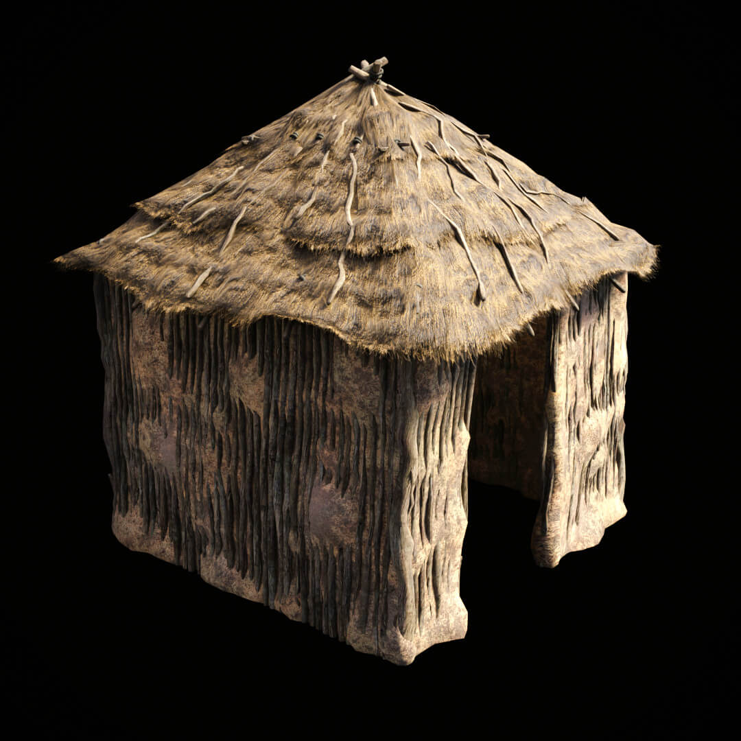 Primitive African Primal Huts Shelter House Collection - 3D Model by ...