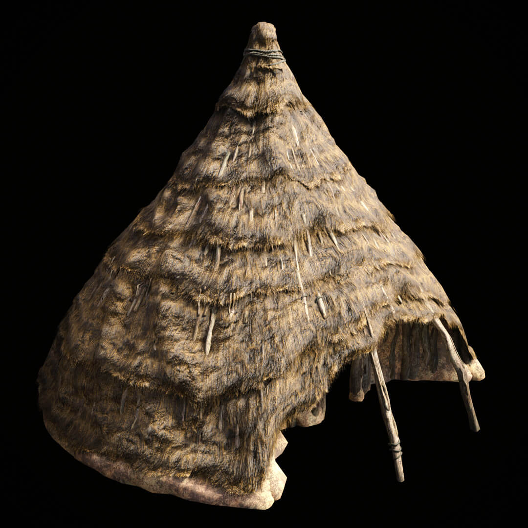 Primitive African Primal Huts Shelter House Collection - 3D Model by ...
