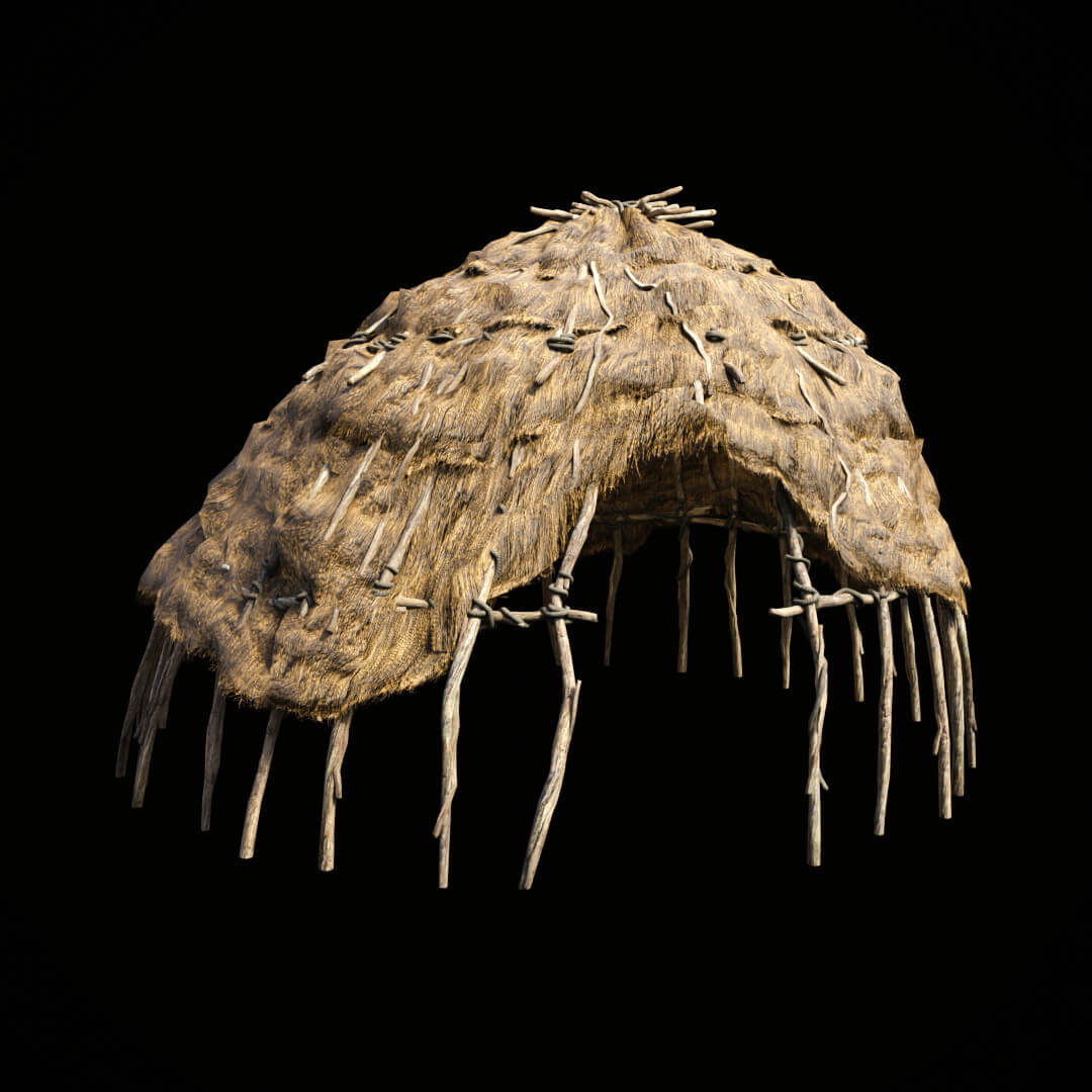 Primitive African Primal Huts Shelter House Collection - 3D Model by ...