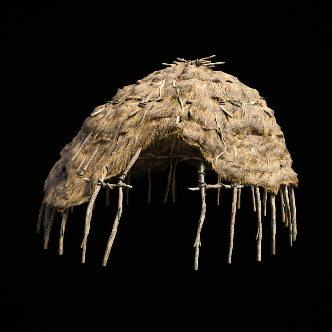 Primitive African Primal Huts Shelter House Collection - 3D Model by ...