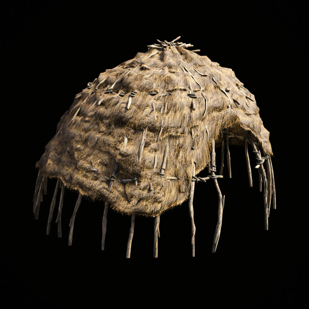Primitive African Primal Huts Shelter House Collection - 3D Model by ...