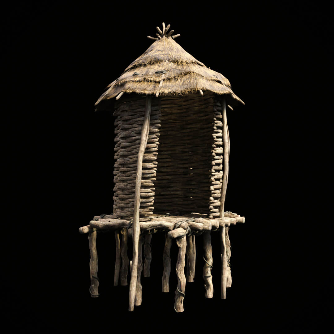 Primitive African Primal Huts Shelter House Collection - 3D Model by ...