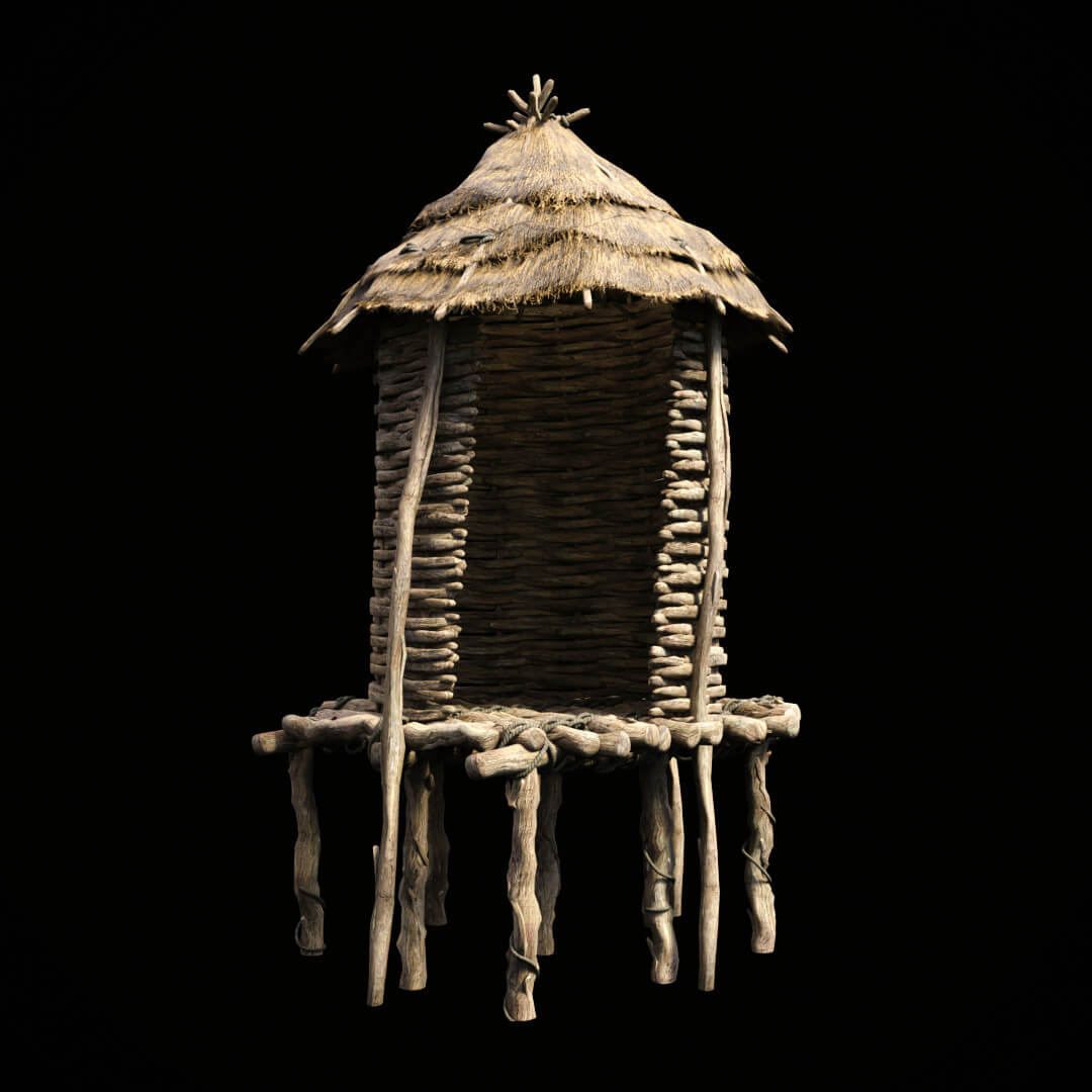 Primitive African Primal Huts Shelter House Collection - 3D Model by ...