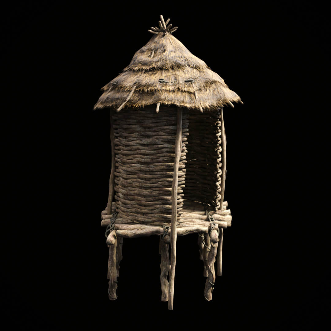 Primitive African Primal Huts Shelter House Collection - 3D Model by ...