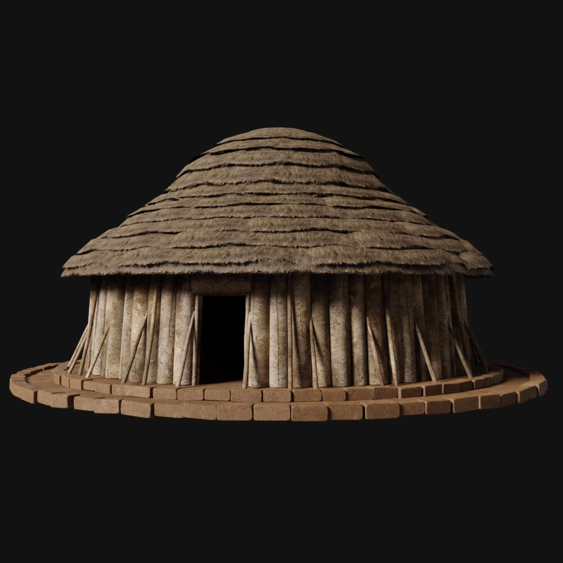 Primitive Primal Huts Shelter House Collection - 3D Model by Enterables