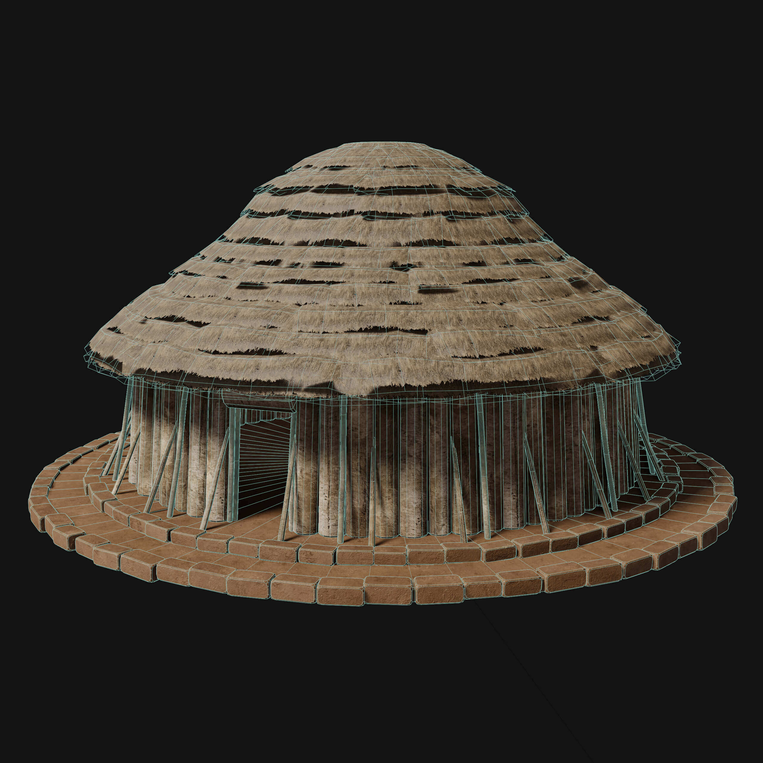 Primitive Primal Huts Shelter House Collection - 3D Model by Enterables