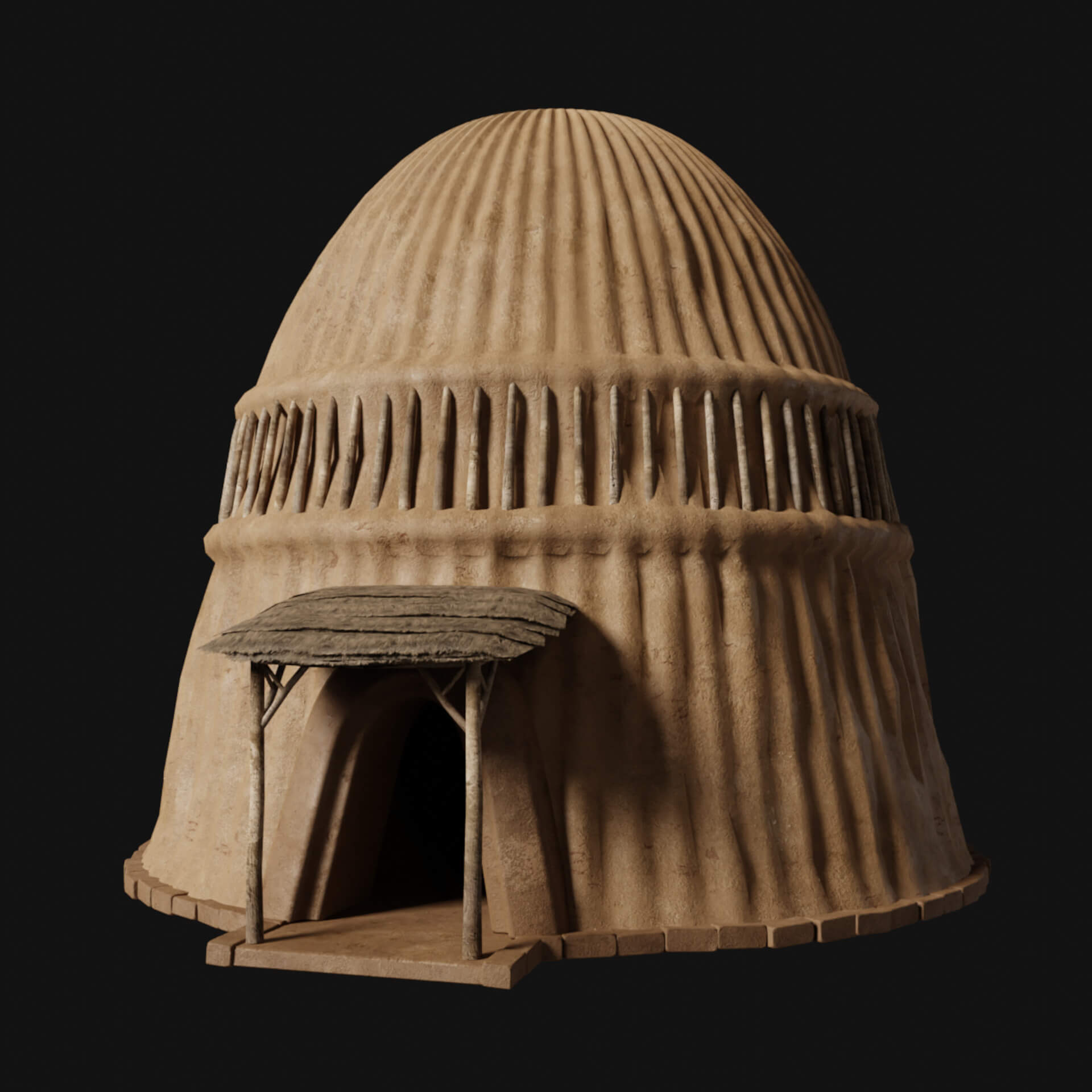 Primitive Primal Huts Shelter House Collection - 3D Model by Enterables