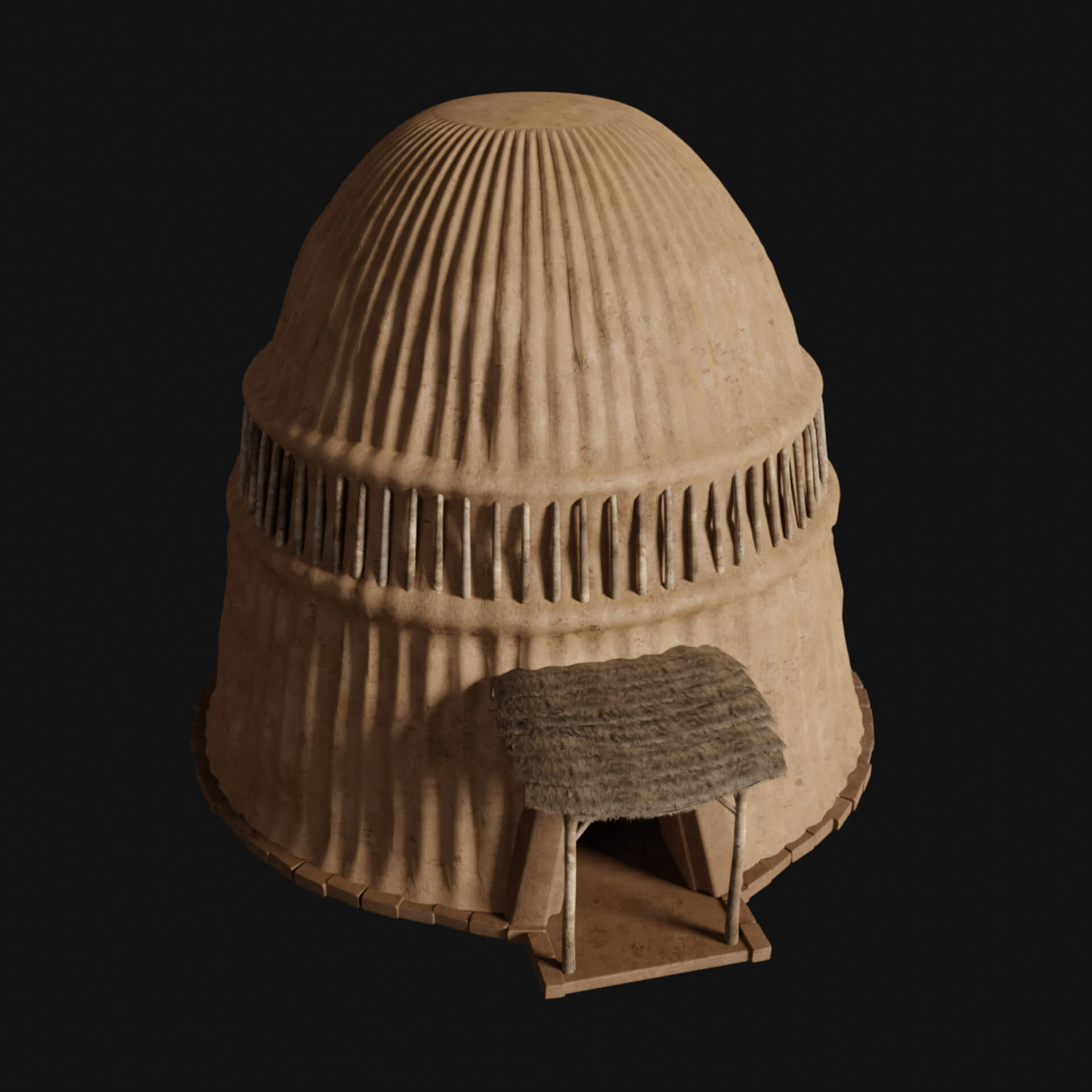 Primitive Primal Huts Shelter House Collection - 3D Model by Enterables