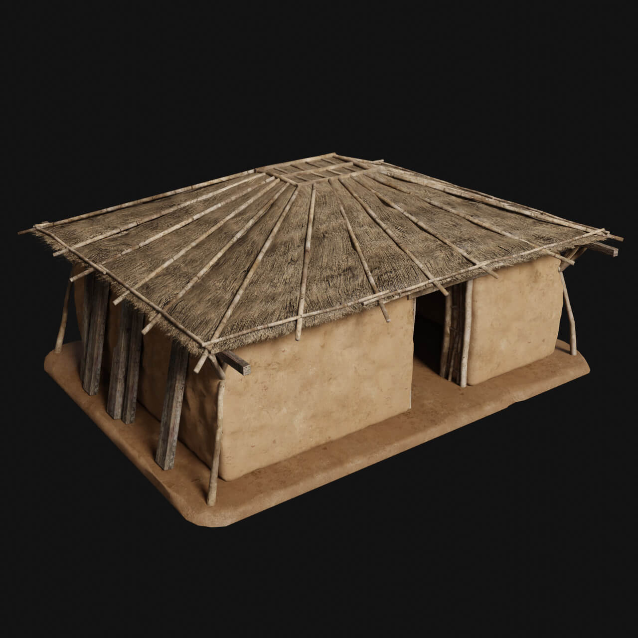 Primitive Primal Huts Shelter House Collection - 3D Model by Enterables