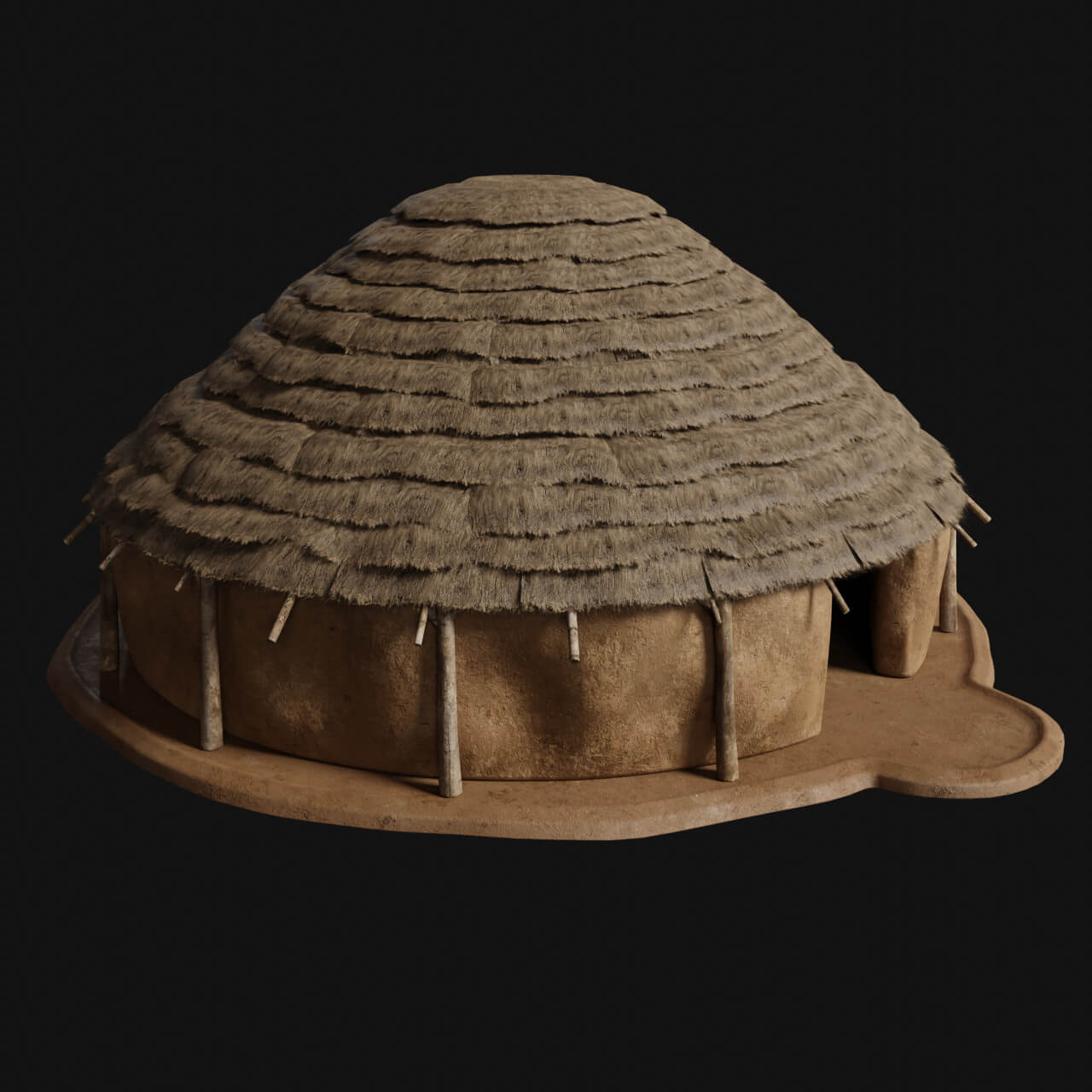 Primitive Primal Huts Shelter House Collection - 3D Model by Enterables