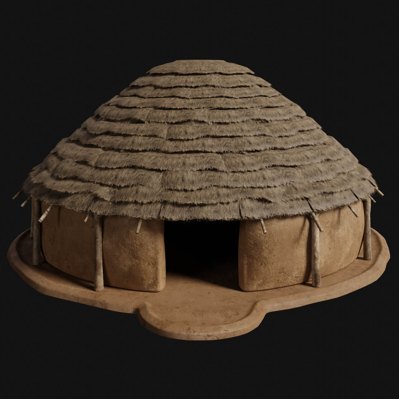 Primitive Primal Huts Shelter House Collection - 3D Model by Enterables