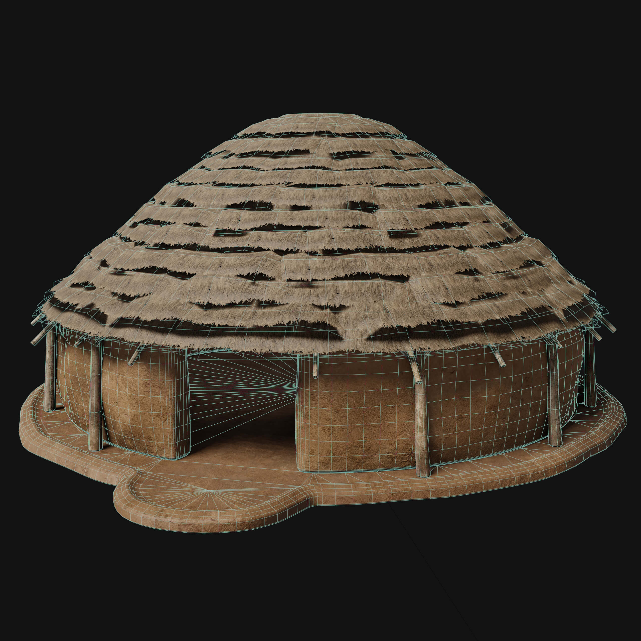 Primitive Primal Huts Shelter House Collection - 3D Model by Enterables