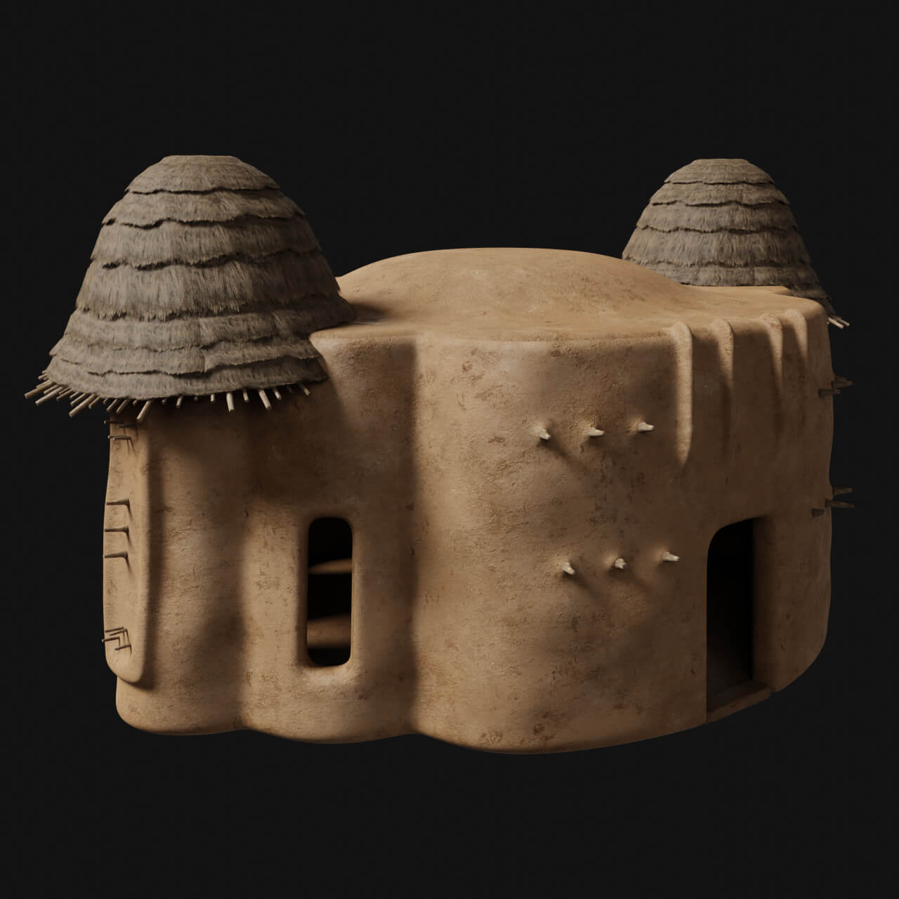 Primitive Primal Huts Shelter House Collection - 3D Model by Enterables