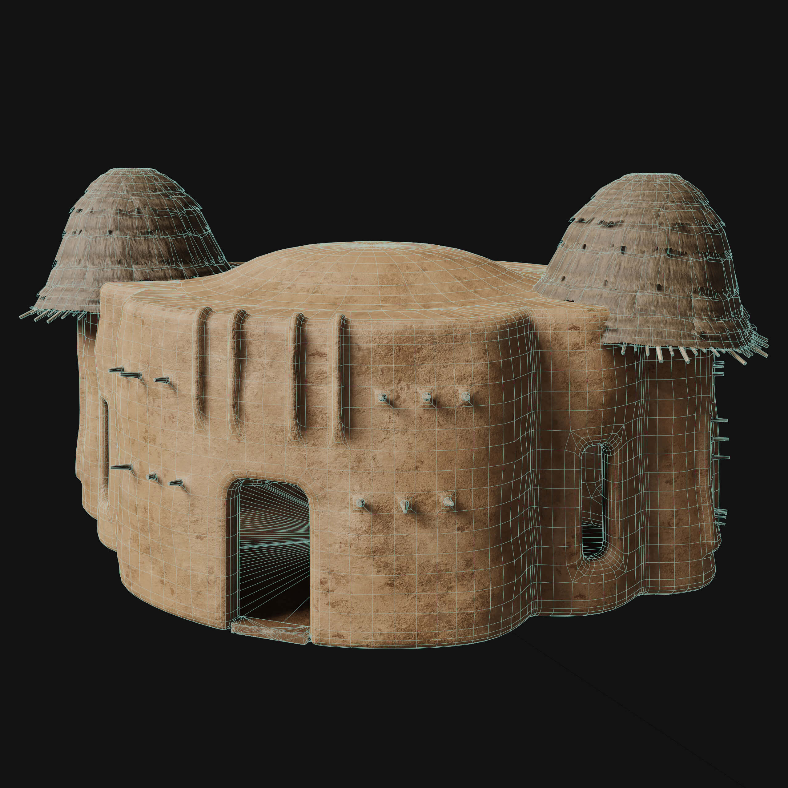 Primitive Primal Huts Shelter House Collection - 3D Model by Enterables