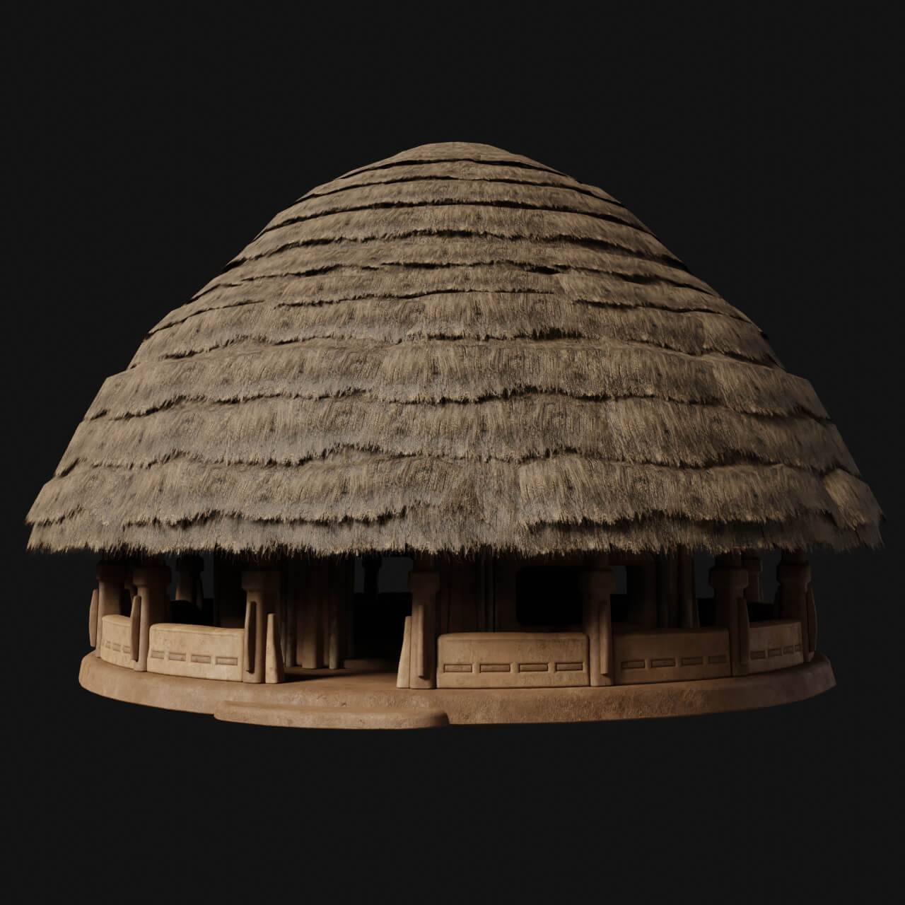 Primitive Primal Huts Shelter House Collection - 3D Model by Enterables