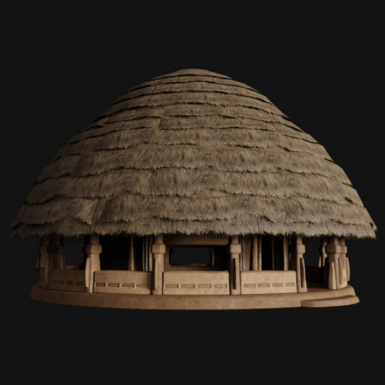 Primitive Primal Huts Shelter House Collection - 3D Model by Enterables
