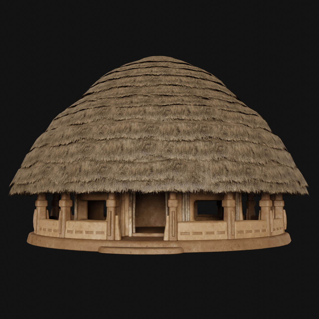 Primitive Primal Huts Shelter House Collection - 3D Model by Enterables