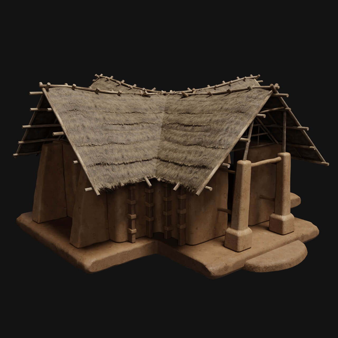 Primitive Primal Huts Shelter House Collection - 3D Model by Enterables
