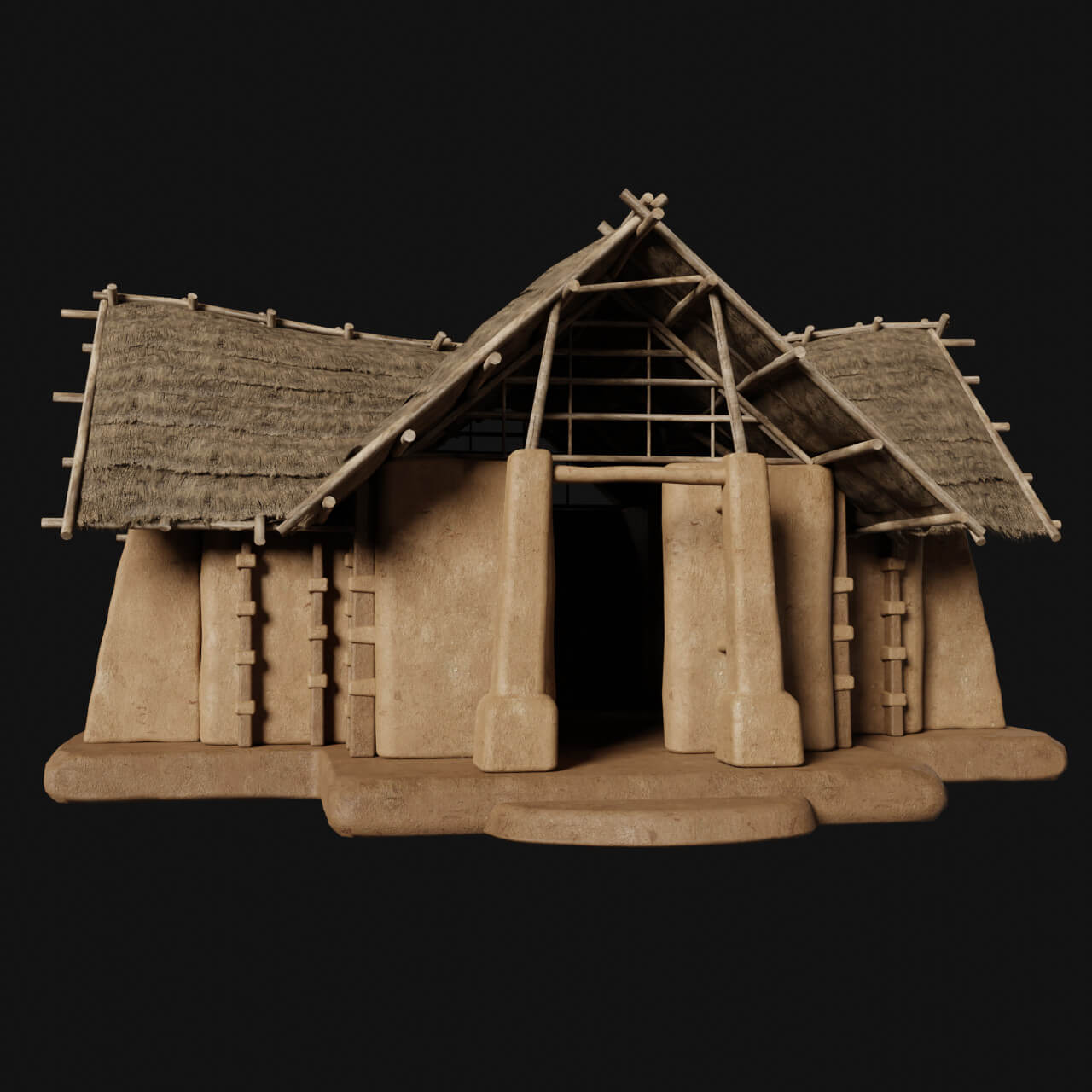 Primitive Primal Huts Shelter House Collection - 3D Model by Enterables