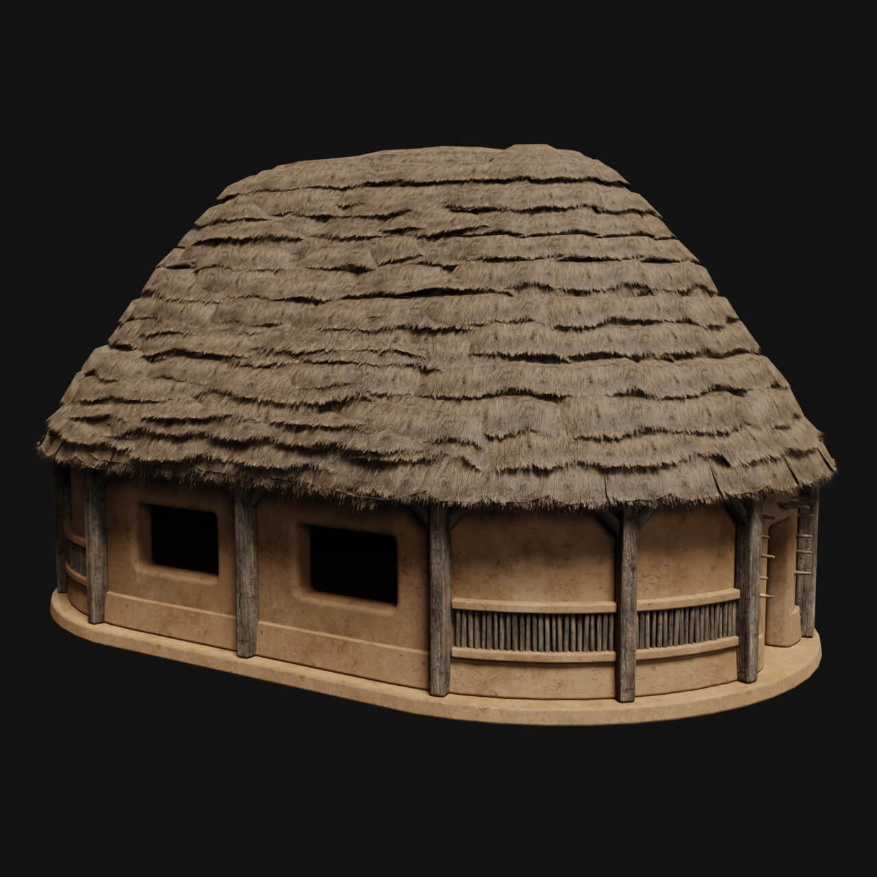Primitive Primal Huts Shelter House Collection - 3D Model by Enterables