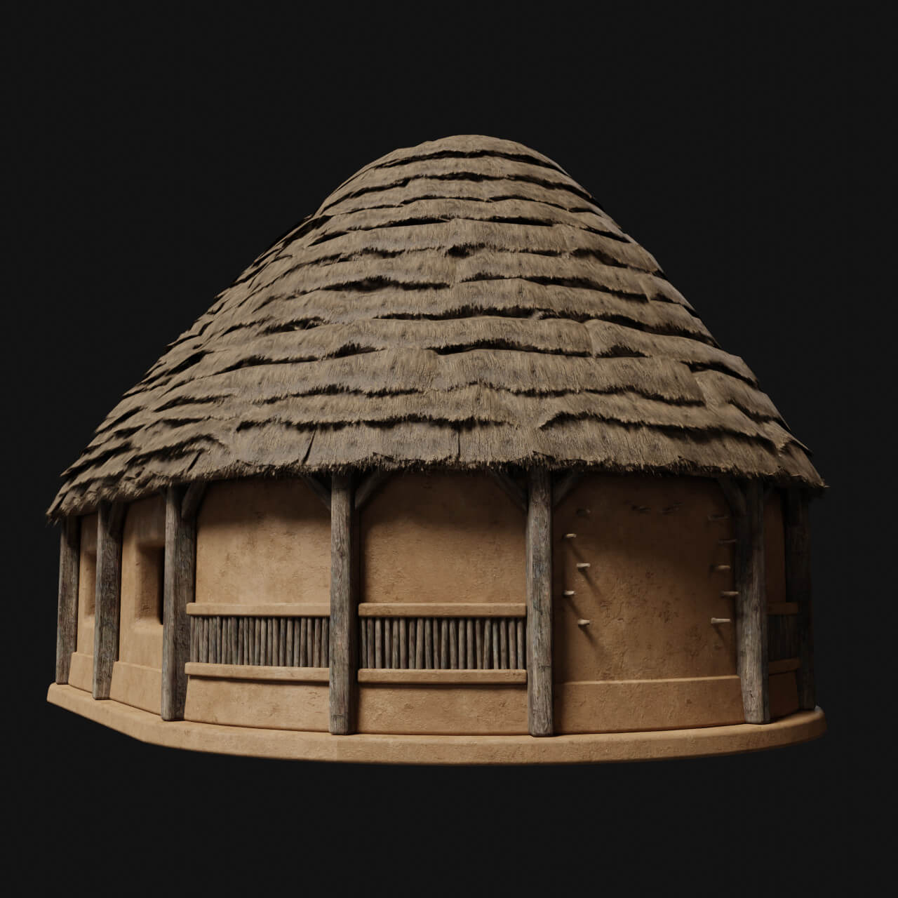 Primitive Primal Huts Shelter House Collection - 3D Model by Enterables