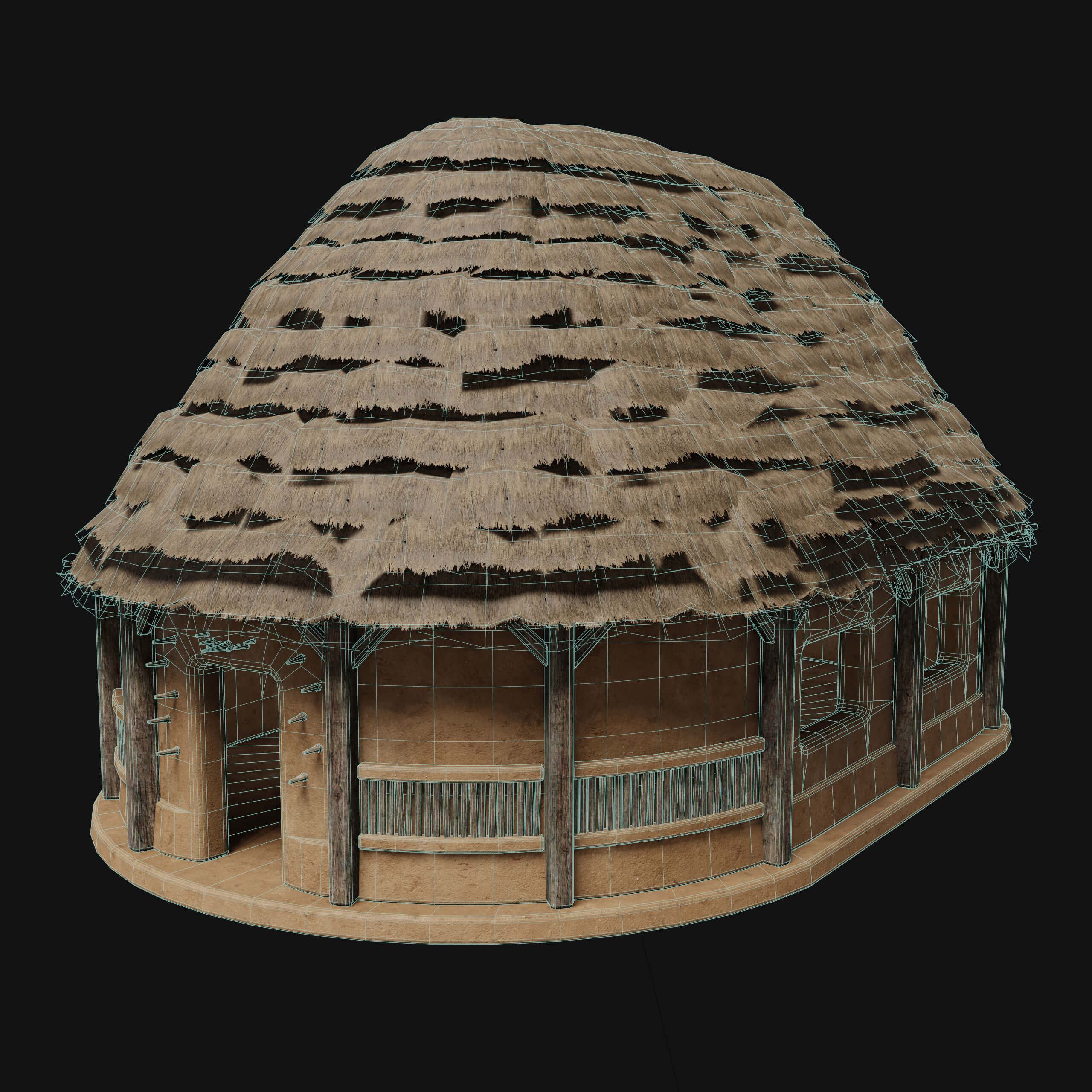 Primitive Primal Huts Shelter House Collection - 3D Model by Enterables