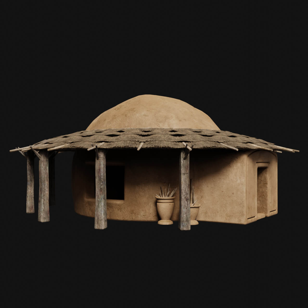 Primitive Primal Huts Shelter House Collection - 3D Model by Enterables