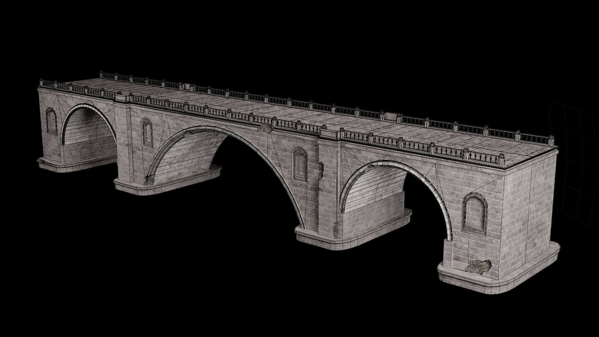 Roman Bridge Ancient Grece Collection - 3D Model by Enterables