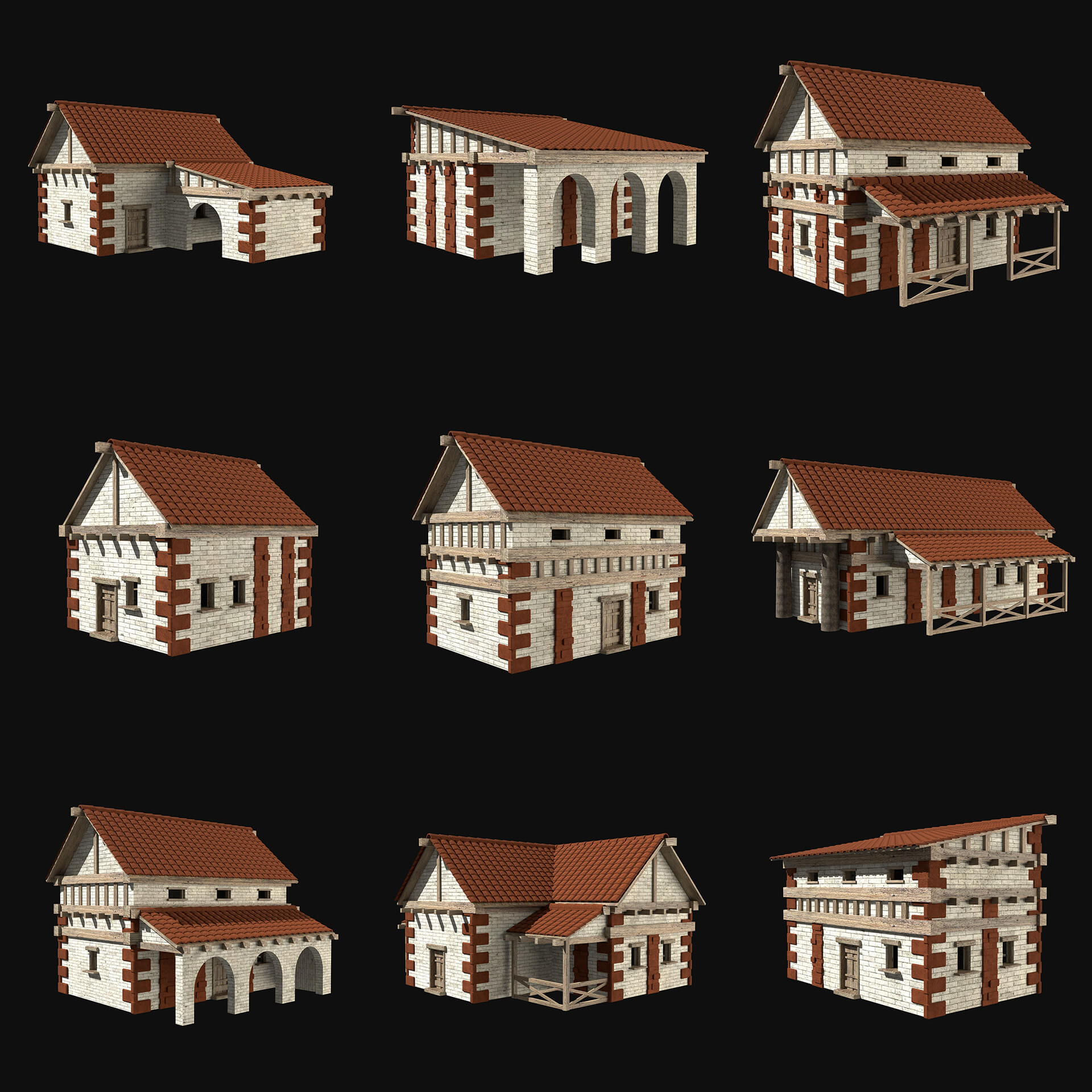 Roman Greek Ancient House Collection - 3D Model by Enterables