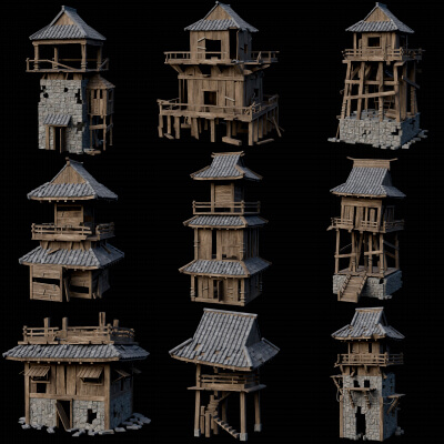 3D Models | Medieval | Watchtowers | RenderHub