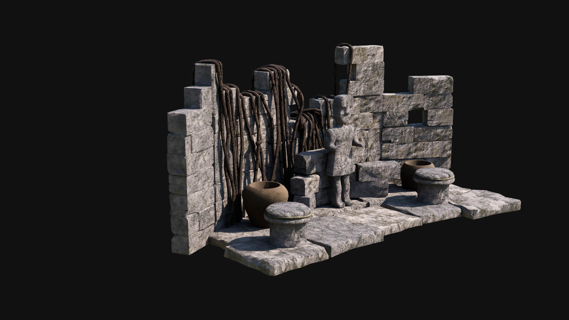 Sacrifice Altar Jungle Cult Places - 3D Model by Enterables