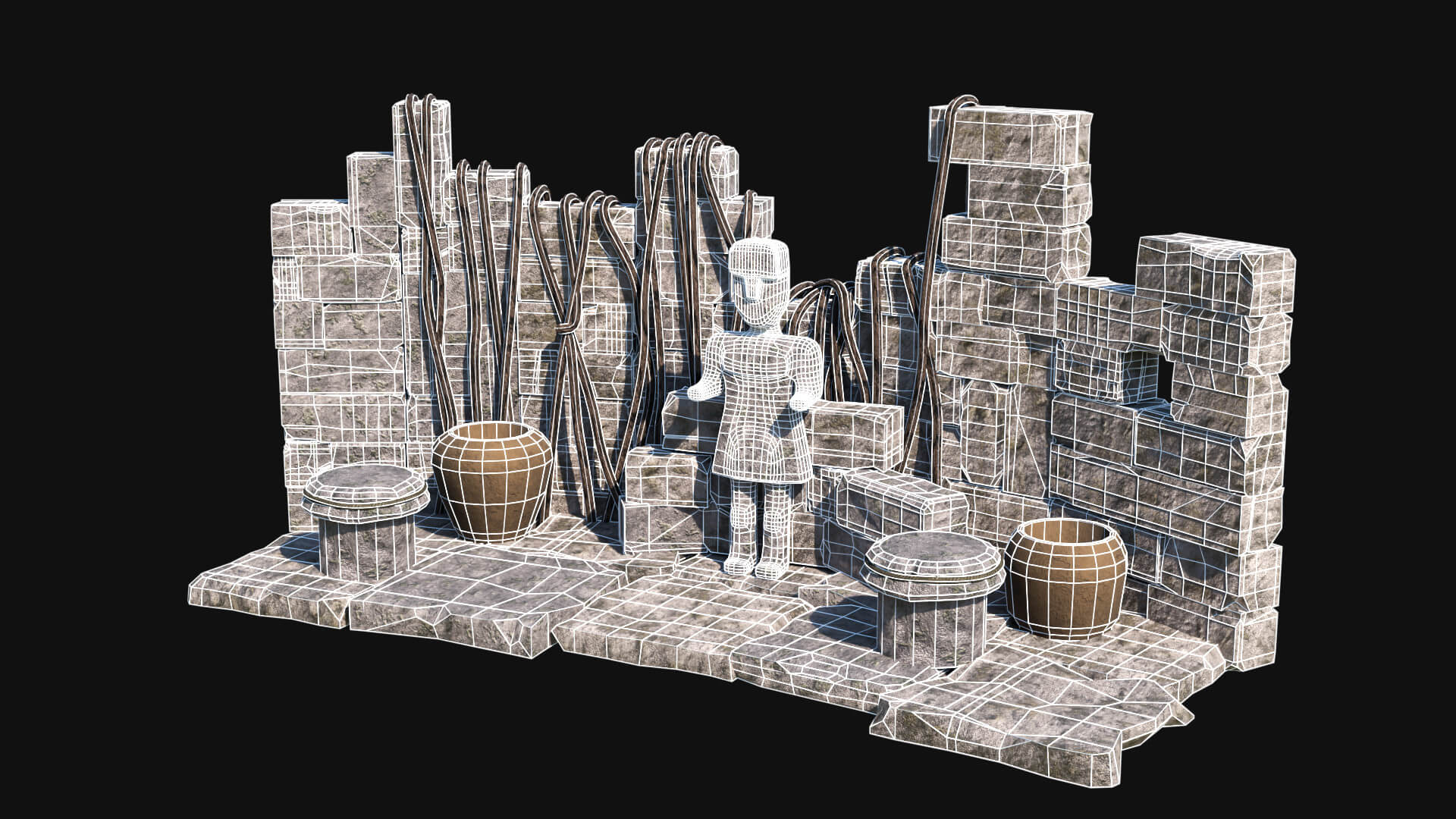 Sacrifice Altar Jungle Cult Places - 3D Model by Enterables