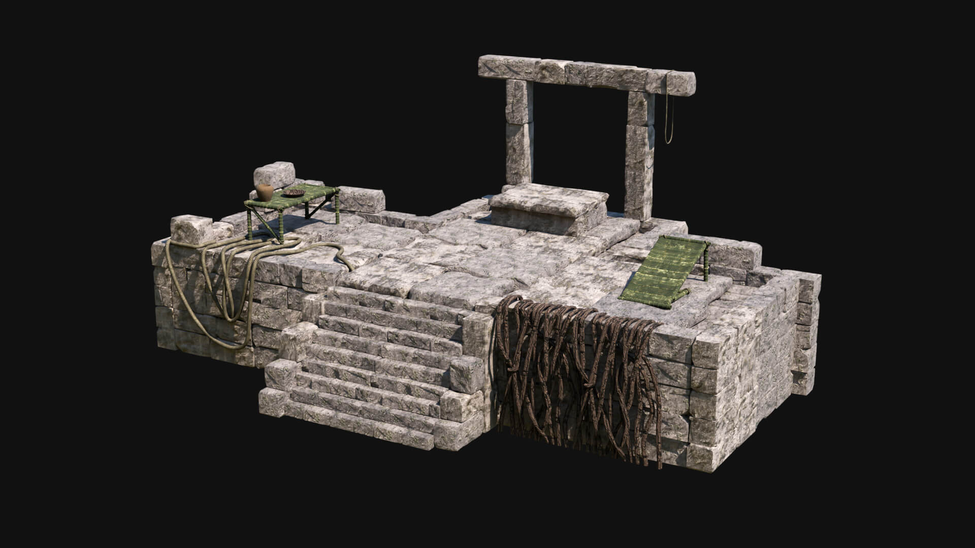 Sacrifice Altar Jungle Cult Places - 3D Model by Enterables