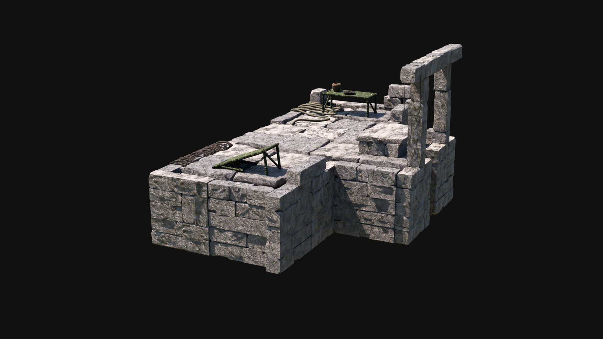 Sacrifice Altar Jungle Cult Places - 3D Model by Enterables