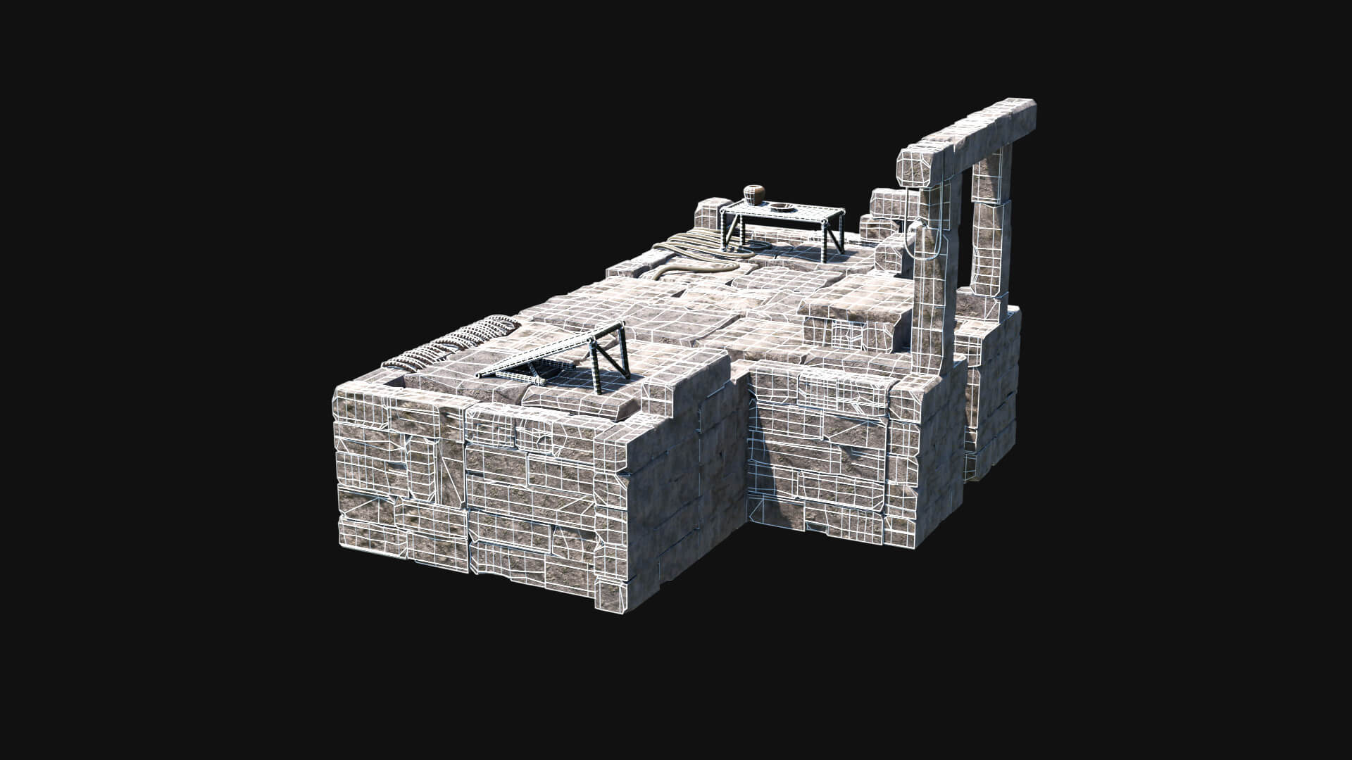 Sacrifice Altar Jungle Cult Places - 3D Model by Enterables