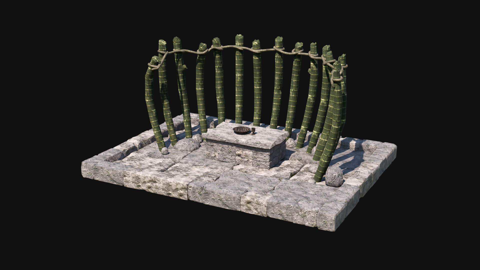 Sacrifice Altar Jungle Cult Places - 3D Model by Enterables