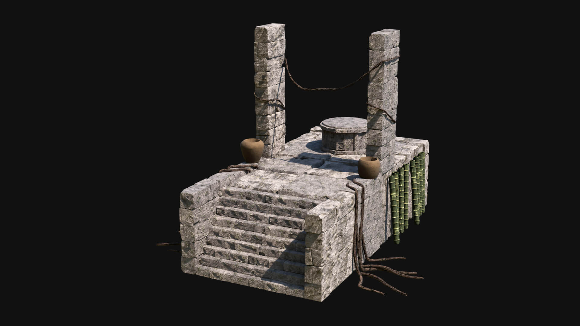 Sacrifice Altar Jungle Cult Places - 3D Model by Enterables
